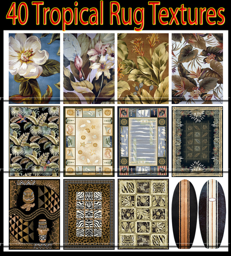 Second Life Marketplace - $40 TROPICAL RUG TEXTURES / TROPICAL TEXTURES