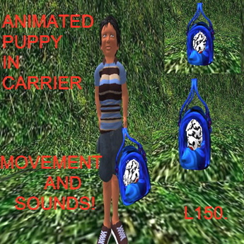 Second Life Marketplace - Animated Puppy in Carrier