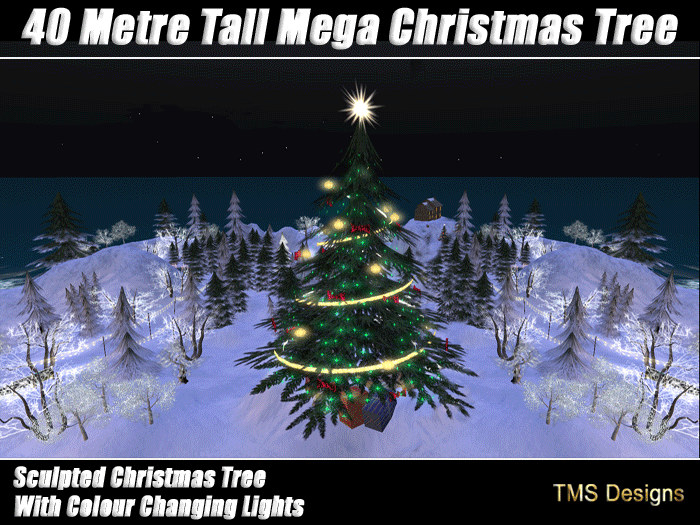 Second Life Marketplace - 40 Metres Tall Mega Christmas Tree