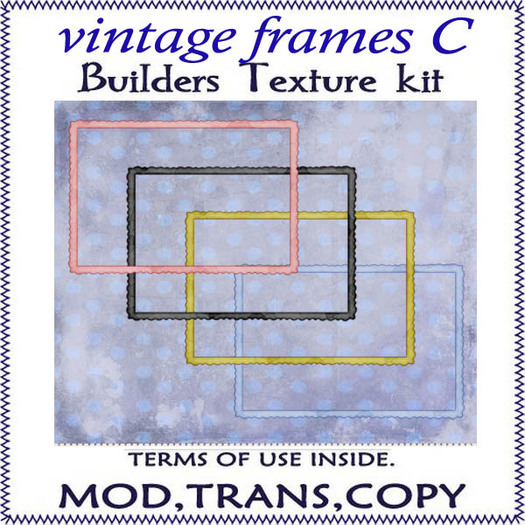 Second Life Marketplace - VINATGE FRAME C- texture pack for builders ...
