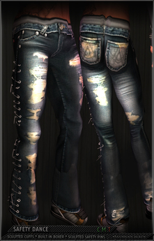 Second Life Marketplace - =Razorblade Jacket= Safety Dance Jeans