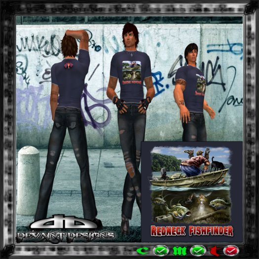 Second Life Marketplace - Deviant Designs RedNeck Fishing Outfit