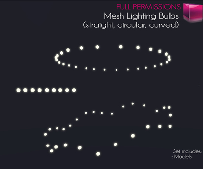 Second Life Marketplace - Full Perm Mesh Lighting Bulbs