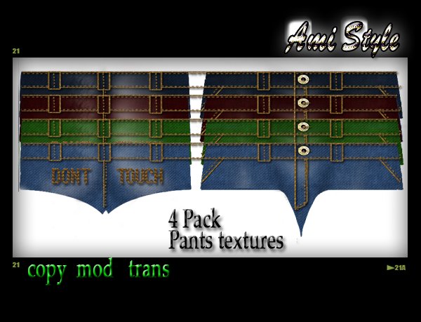 Second Life Marketplace - Full Perm Dont Touch Pants Textures
