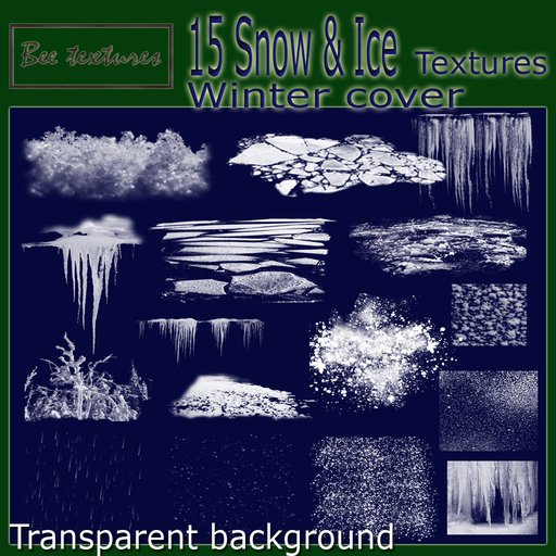 Second Life Marketplace - 15 ice and snow textures-alpha winter ...