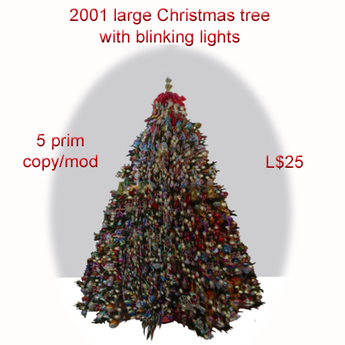 Second Life Marketplace - 2001 Large Christmas tree with blinking lights
