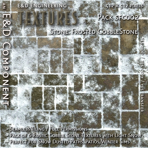 Second Life Marketplace - [SFC002] 6 Round, Rustic Cobble Stone ...
