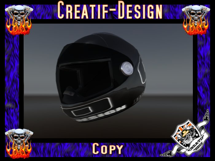 Second Life Marketplace - CD helmet black Scripted visor - open / close ...