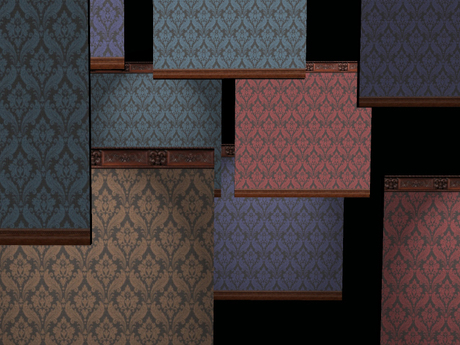 Second Life Marketplace - Fabric and Wood Trim Interior Wall Textures ...