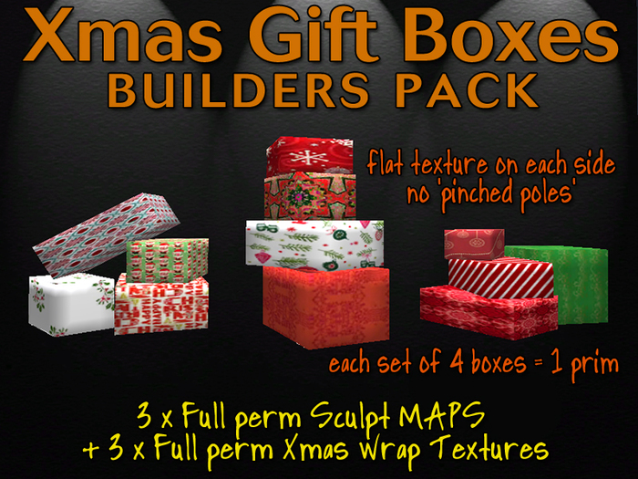 Second Life Marketplace - Xmas Gift Boxes Builders Pack