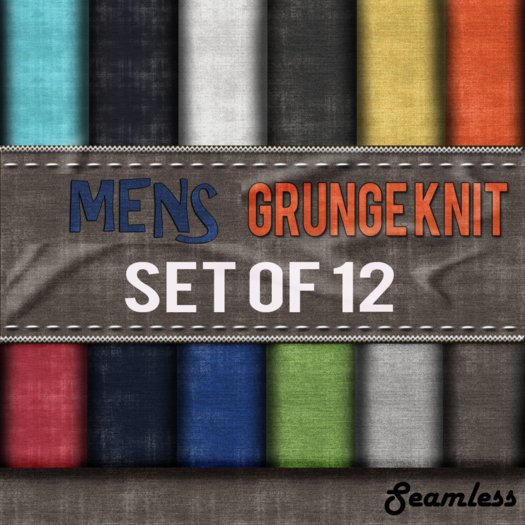 Second Life Marketplace - Mens Grunge Knit T-shirt Fabric Textures