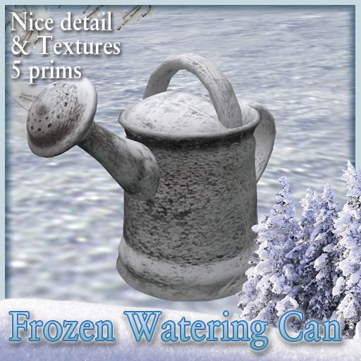 Second Life Marketplace - Frozen Watering Can - garden/snow/plant/wood ...