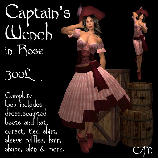 Second Life Marketplace - Captain's Wench in Rose - SALE - Tayren's ...