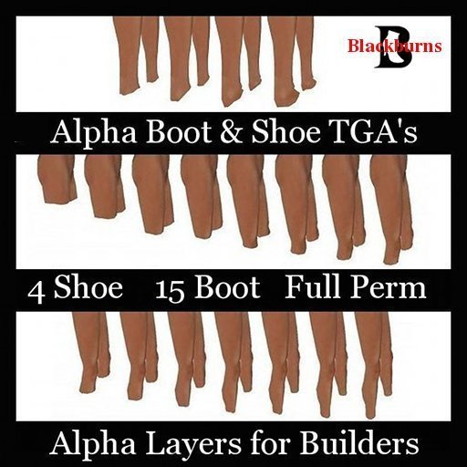 Second Life Marketplace - Alpha Layers for Boots & Shoes 2011 - BOM ...