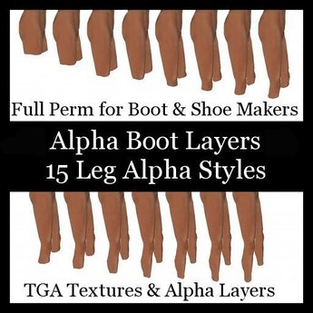 Second Life Marketplace - Alpha Layers for Boots & Shoes 2011 - BOM ...