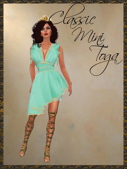 Second Life Marketplace - *Goddess* Classic Mini Toga in White
