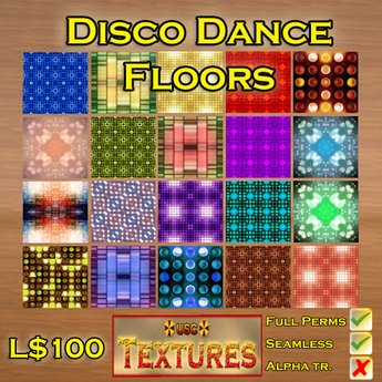 Second Life Marketplace - USC Textures - Disco Dance Floors