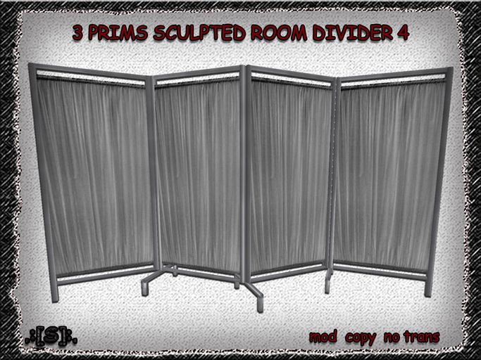 Second Life Marketplace - .:[S]:. 3 prims sculpted room divider 4 no ...