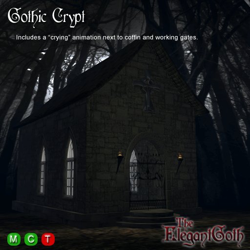 Second Life Marketplace - Gothic Crypt for your cemetery or graveyard ...