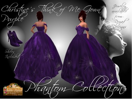 Second Life Marketplace - *Goddess* Phantom Think of Me Gown in Purple