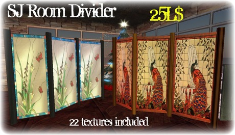Second Life Marketplace - SJ Room Divider Brown Wood