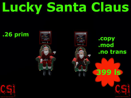 Second Life Marketplace - Lucky Santa Claus (box)