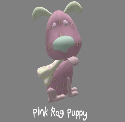 Second Life Marketplace - *Sparkle* Pink Rag Puppy