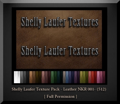 Second Life Marketplace - Shelly Laufer Texture Pack - Leather NKR 001 ...