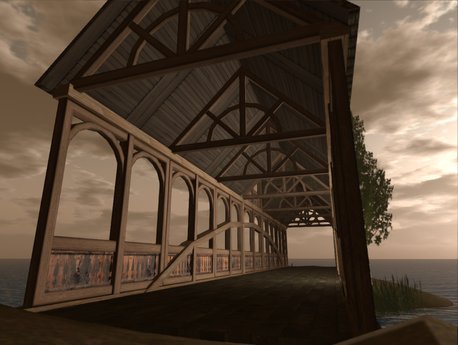 Second Life Marketplace - [OO] Covered Bridge - Weathered medieval ...