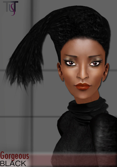 Second Life Marketplace - ~TuTy's~ GORGEOUS Afro hair with tuft - Black
