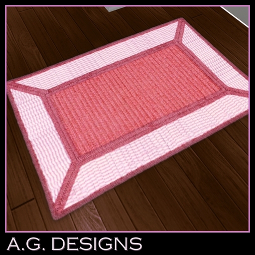 Second Life Marketplace - A.G. DESIGNS - Rusty Rose Braided Rug
