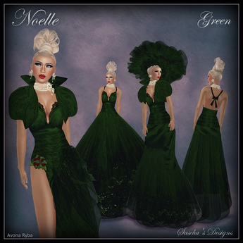 Second Life Marketplace - SAS - Noelle Green Gown