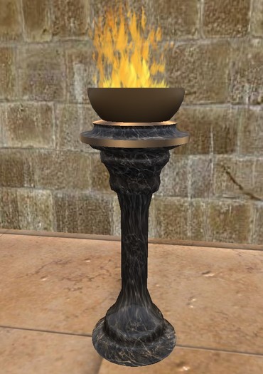 Second Life Marketplace - brazier - black marble and bronze