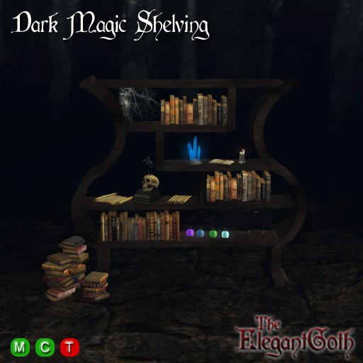 Second Life Marketplace - Dark Magic Library Shelving for witches ...