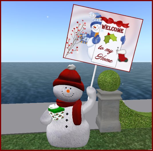 Second Life Marketplace - *christmas gif *- WELCOME HOME SNOWMAN with ...
