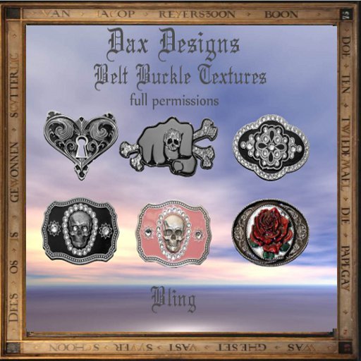 Second Life Marketplace - bling buckle textures