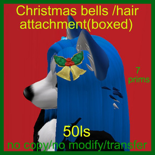 Second Life Marketplace - Christmas bells /hair attachment(boxed)