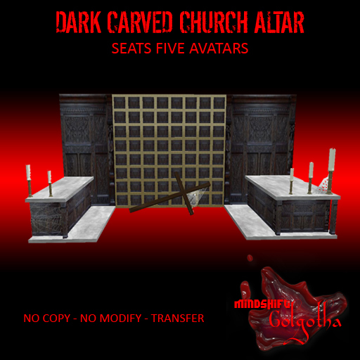 Second Life Marketplace Mindshift Dark Carved High Altar Main