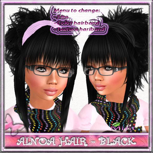 Second Life Marketplace - *MINT* Ainoa Kids Hair Black