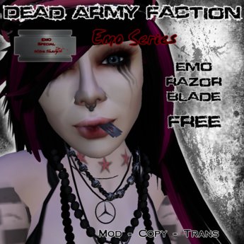 Second Life Marketplace - Dead Army Faction - Emo-Razor-Blade - Free