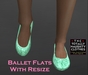 Second Life Marketplace - TNC Ballet Flats - Emerald Glitz