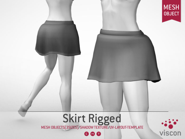 Second Life Marketplace - Viscon* Mesh Skirt Rigged