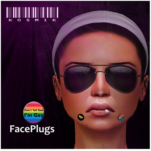 Second Life Marketplace - Kosmic - Face plug Pride