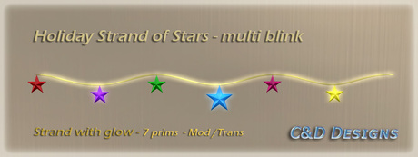 Second Life Marketplace - Holiday Strand of Stars - Multi Blink (H ...