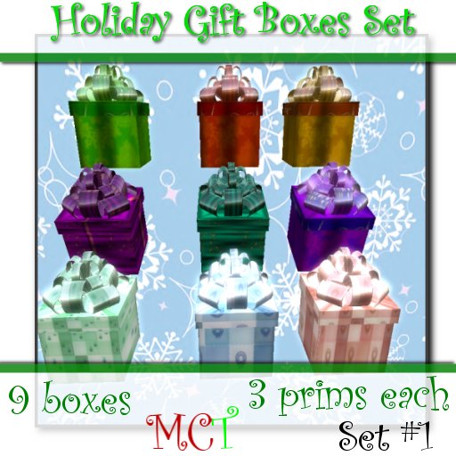 Second Life Marketplace - Holiday Gift Boxes Set 1 (MT)