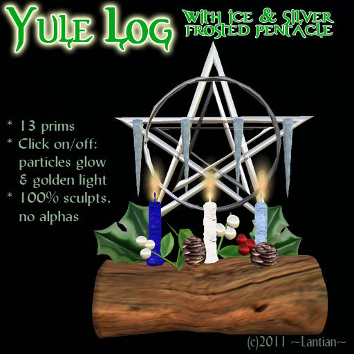 Second Life Marketplace - SALE! 25% OFF ~[F]~Yule Log with Icicles