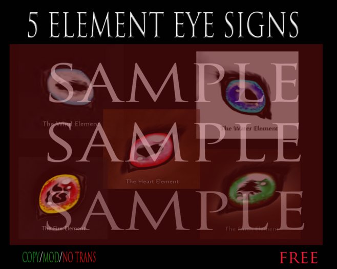 Second Life Marketplace - FREE ELEMENT EYE SIGNS