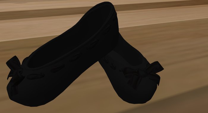 Second Life Marketplace - Black Satin Flats