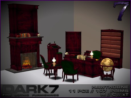 Second Life Marketplace - Dark 7: Hawthorne - cherry - set