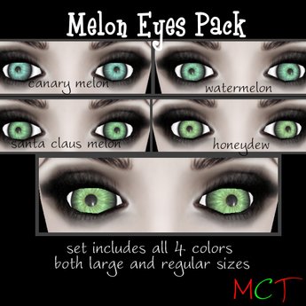 Second Life Marketplace - Melon Eyes Pack ** 50% off**